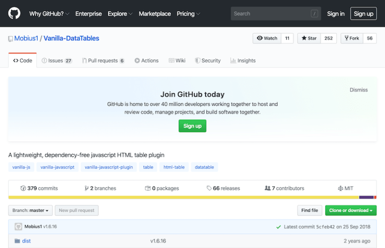 「Vanilla-DataTables」ソートやページネーション、検索機能も備えた軽量データテーブルライブラリ | SAInoITnote