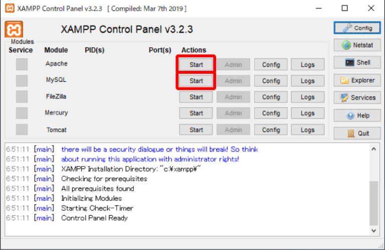 【前置きなし】XAMPP phpMyAdmin起動方法 Windows10 【2019年4月版】 | SAInoITnote